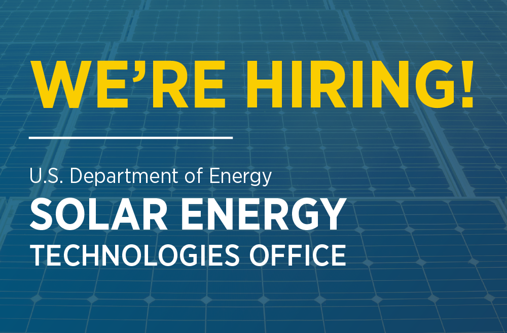 Solar Energy Technologies Office Announces New Job Openings ...