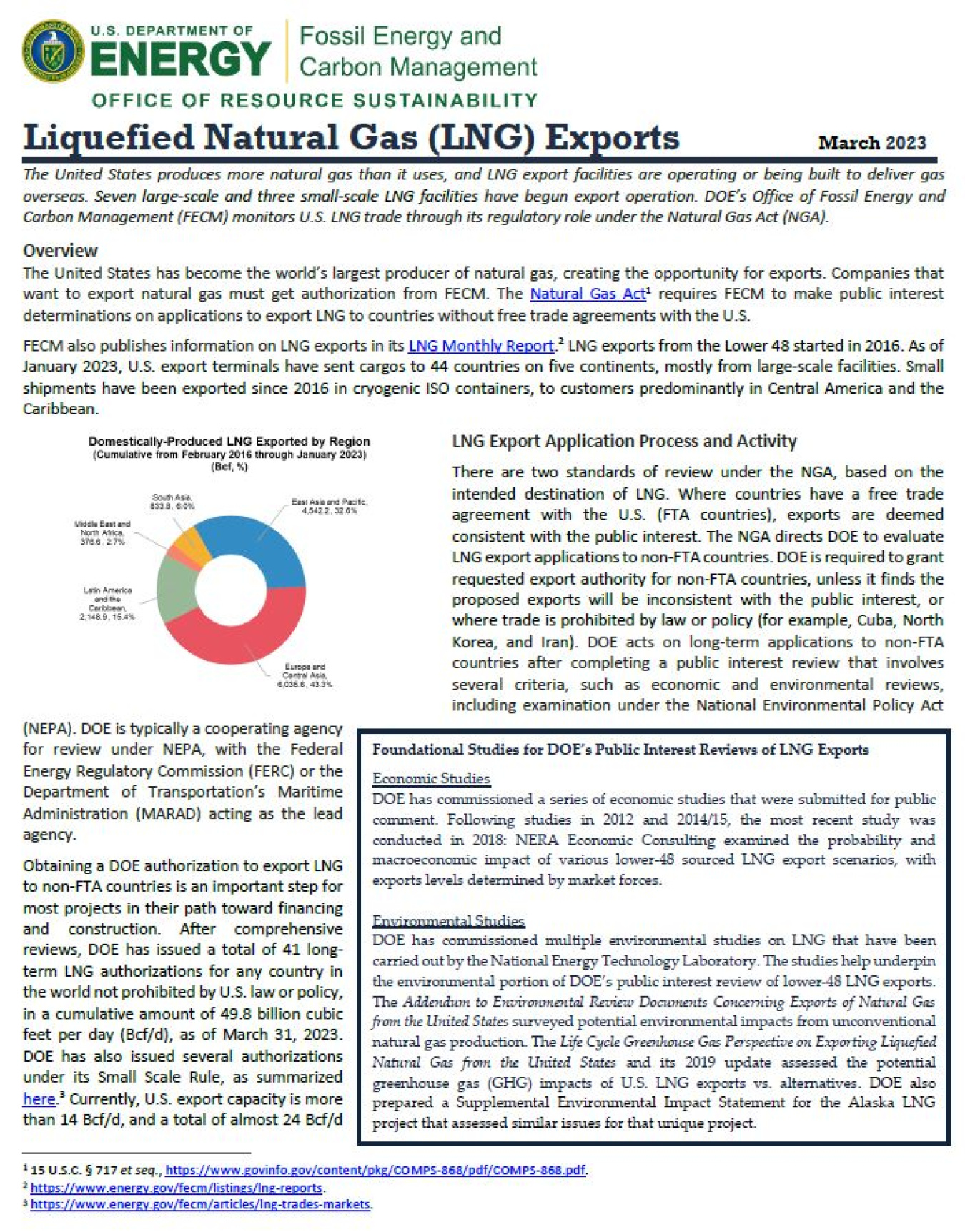 DOE's Role in LNG Sector | Department of Energy
