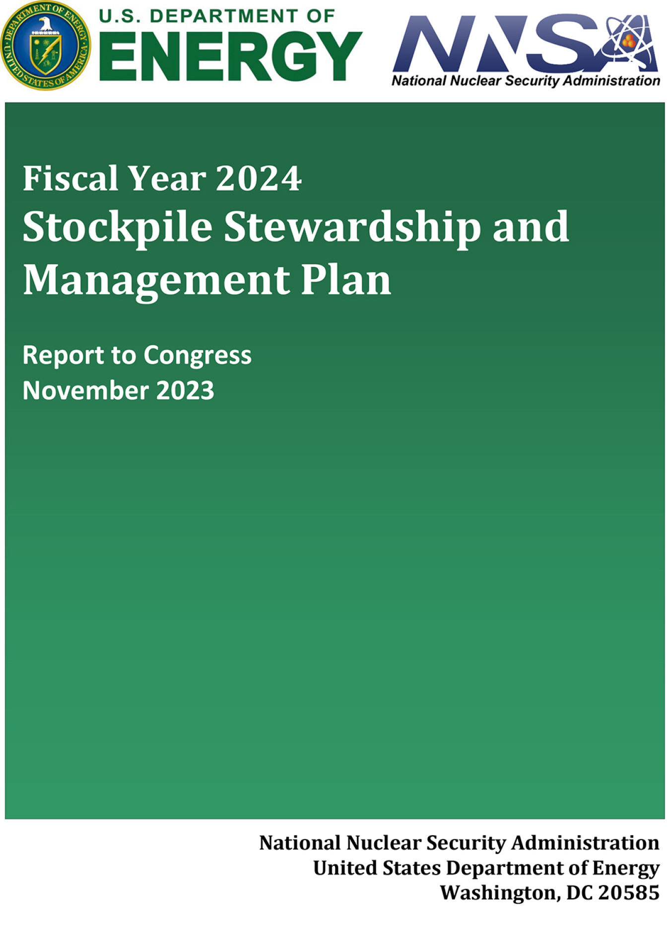 Stockpile Stewardship and Management Plan (SSMP) | Department of Energy