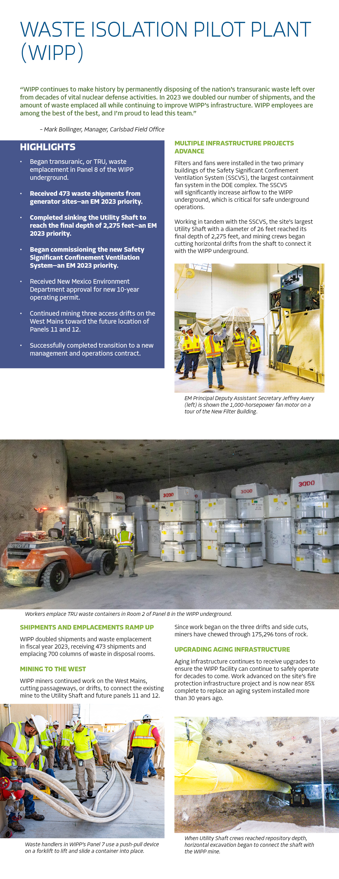 Waste Isolation Pilot Plant Year in Review | Department of Energy