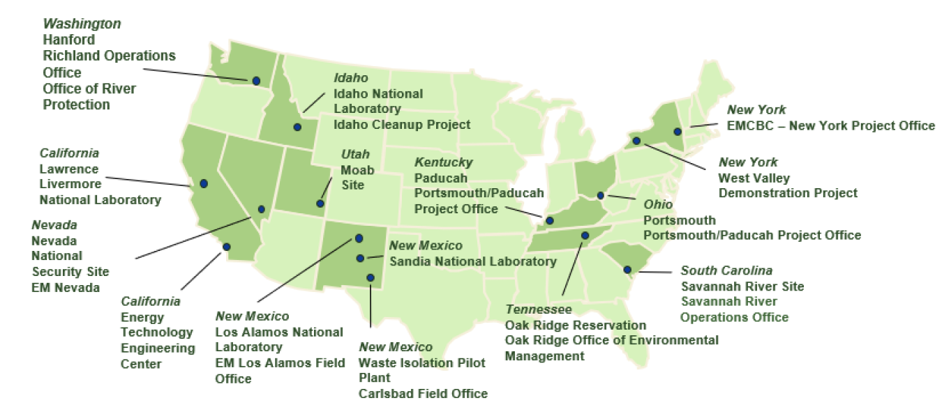 Cleanup Sites | Department of Energy
