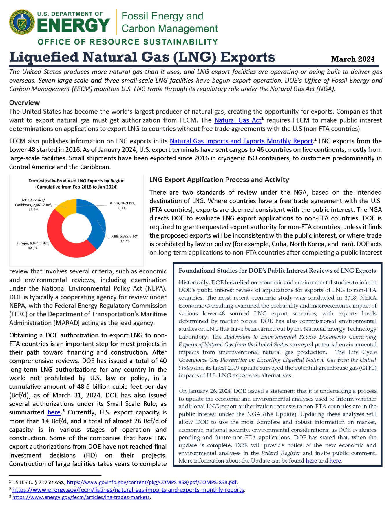 DOE's Role in LNG Sector | Department of Energy