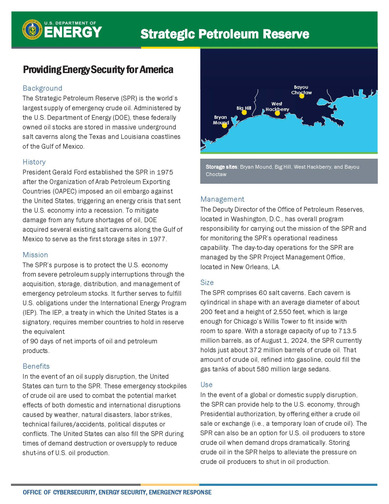 Strategic Petroleum Reserve | Department of Energy