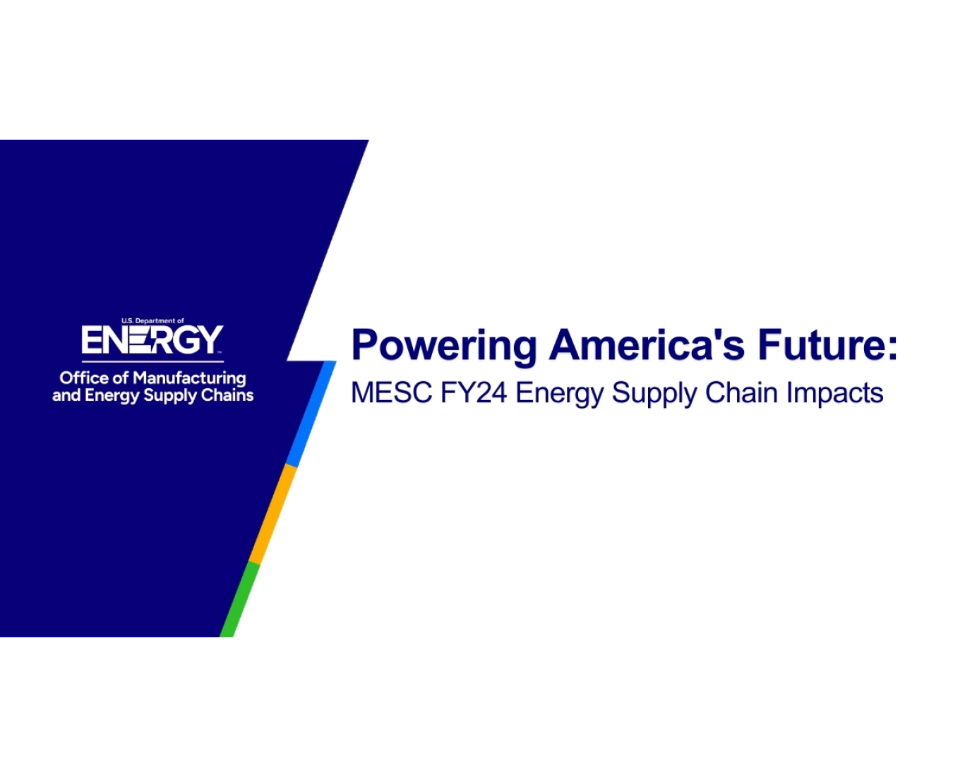 Office of Manufacturing and Energy Supply Chains | Department of Energy