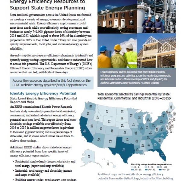Energy Efficiency Resources to Support State Energy Planning - Fact ...